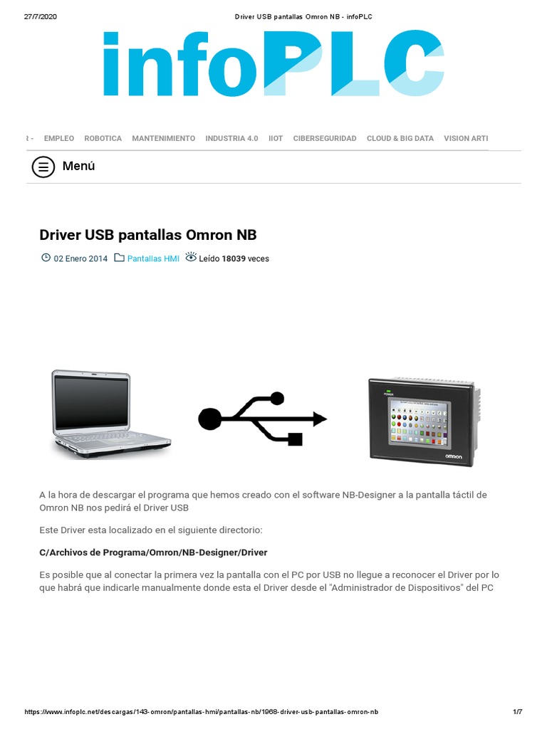 Descarga Driver USB Omron NB | PDF