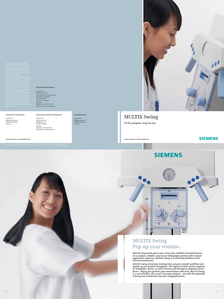 Siemens Multix Swing PDF | PDF | Radiography | Science