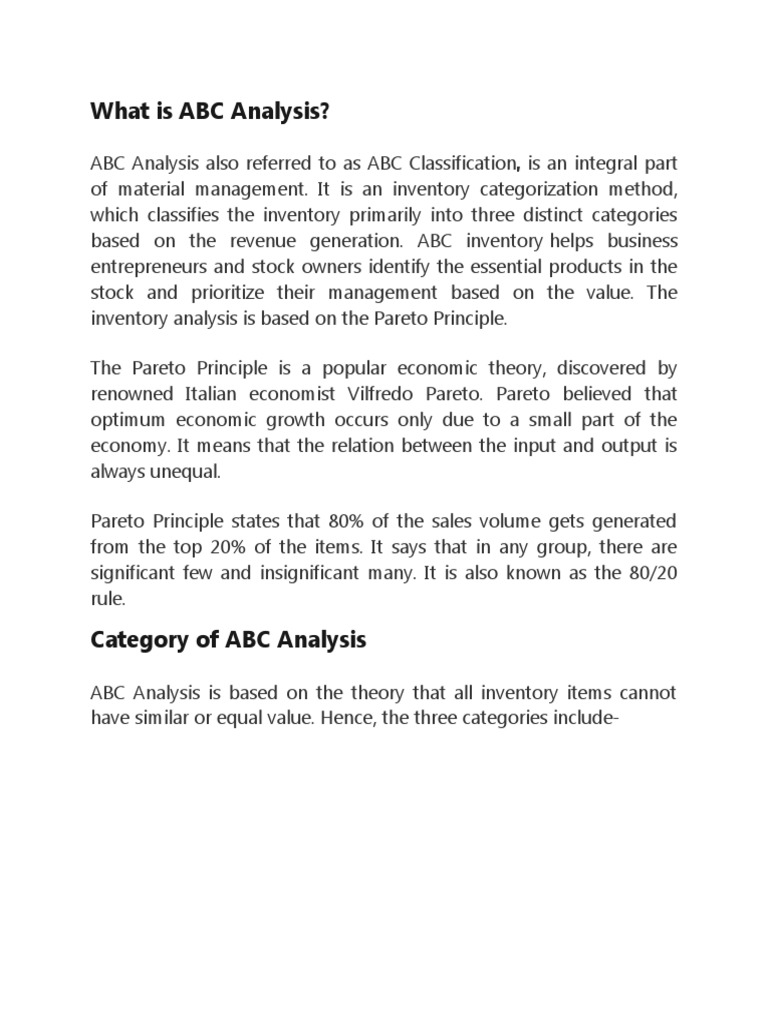 Abc - Ved | PDF | Inventory | Retail