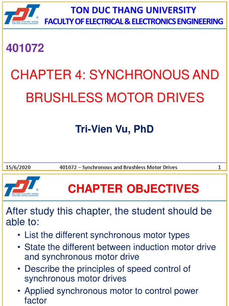 Chapter 4 - Synchronous and Brushless Motor | PDF | Electric Motor ...