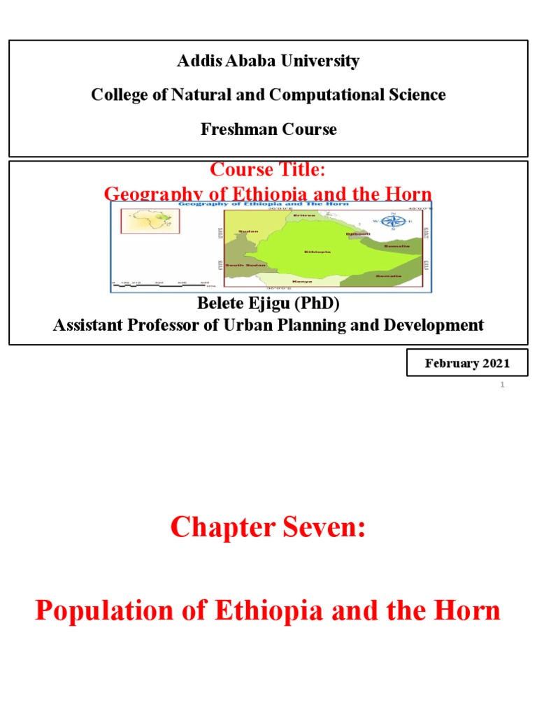 Ethiopia's Population Dynamics Overview | PDF | Ethiopia | Human Migration