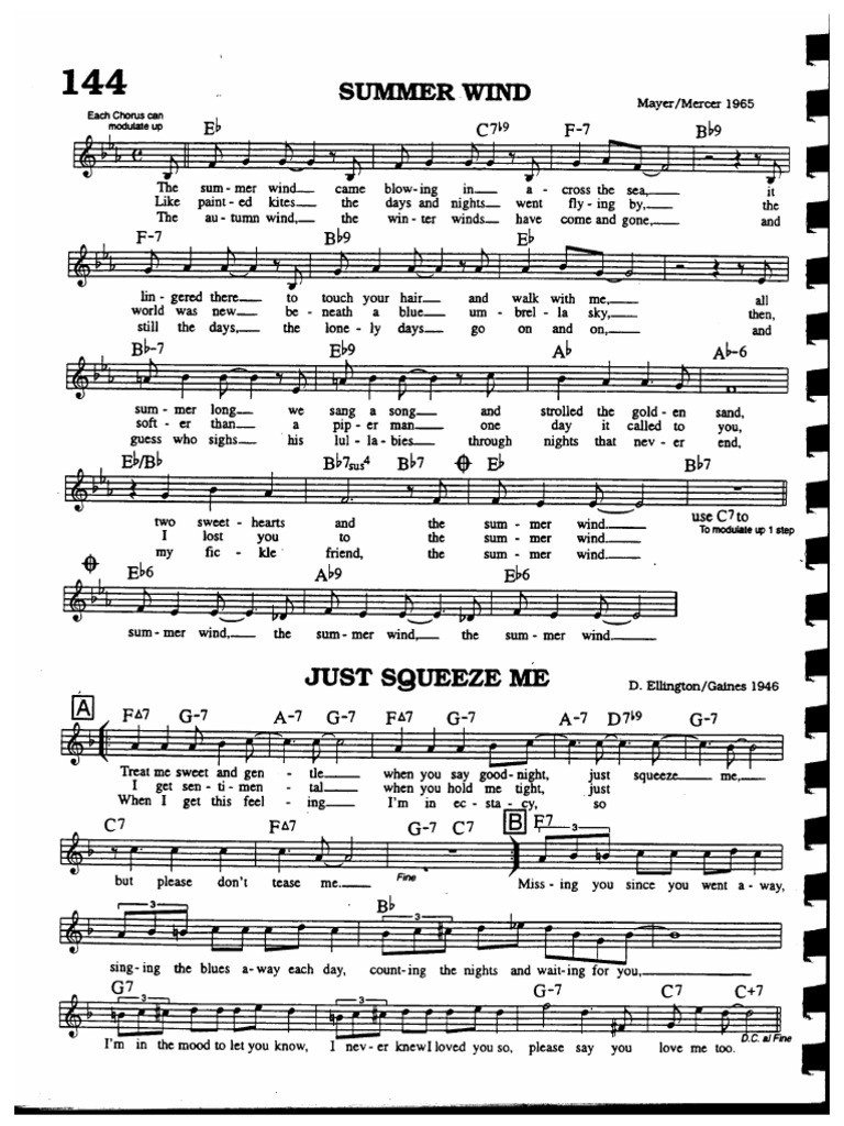 Just Squeeze Me - Lead Sheet | PDF