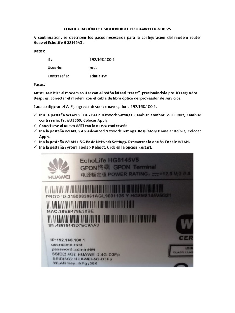 Pasos para Configuración WiFi | PDF