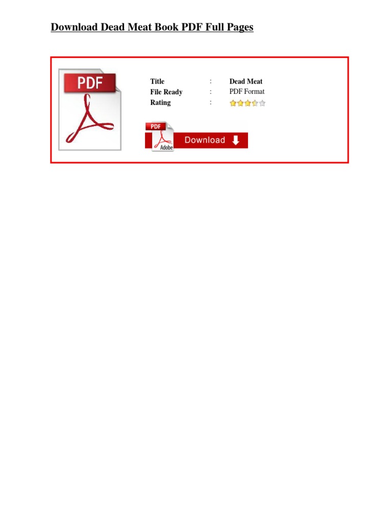 Dead Meat Book PDF Full Pages | PDF