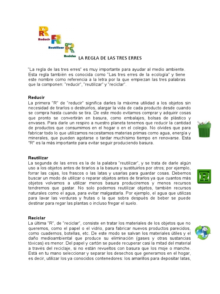 Comprension Lectora 1 | PDF | Reciclaje | Residuos