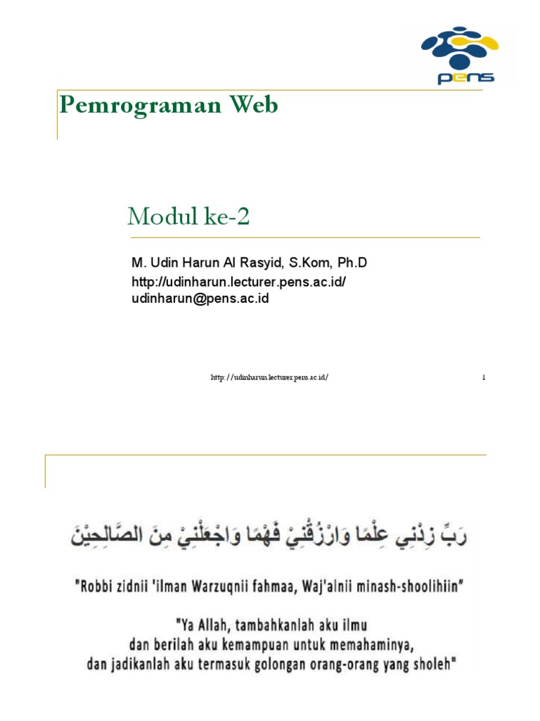 02 - Pemrograman Web - Modul 2 PHP - 20210302 | PDF | Php | Variable (Computer Science)