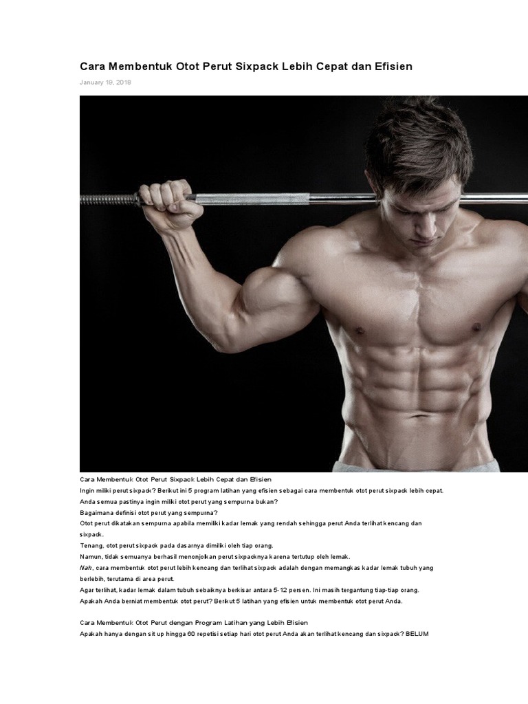 Cara Membentuk Otot Perut Sixpack | PDF | Kesehatan Holistik | Gaya Hidup