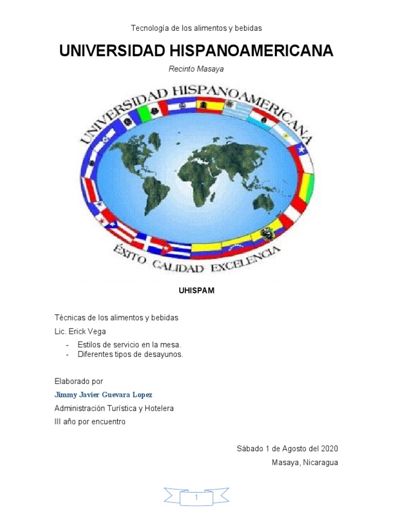 Tipos de Servicio en la Mesa | PDF | Alimentos | Cocinando