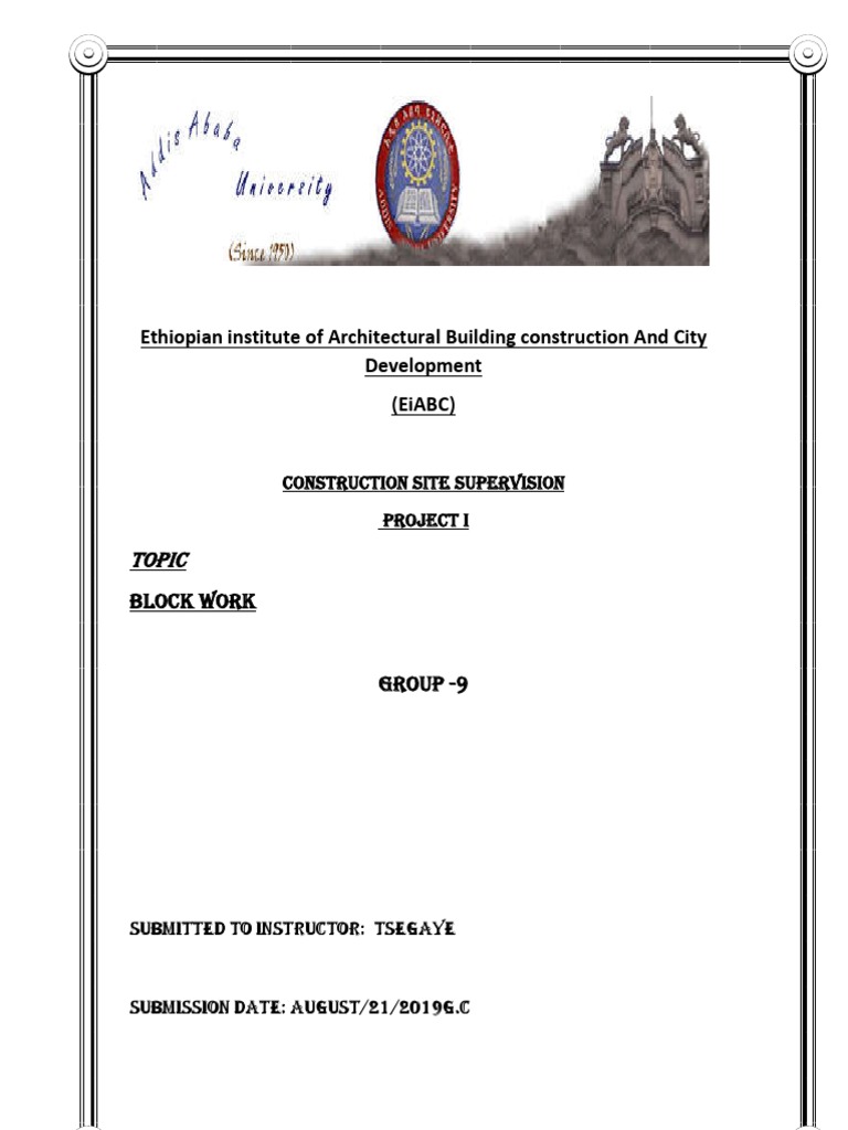 Ethiopian Institute of Architectural Building Construction and City ...