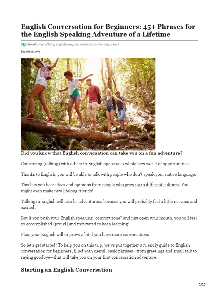 English Conversation For Beginners | PDF | Question | English Language
