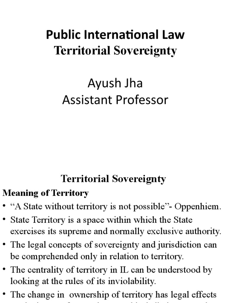 Understanding Territorial Sovereignty | PDF | Sovereignty ...