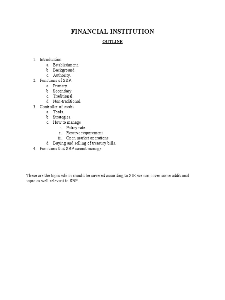 Functions and Authority of SBP | PDF