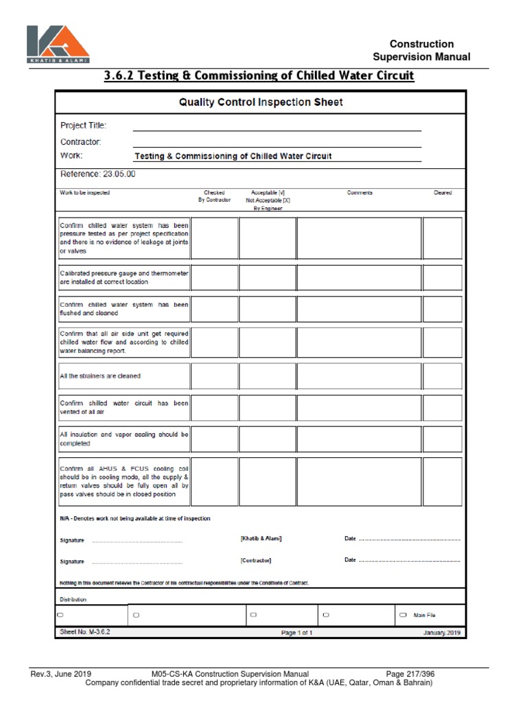 Testing & Commissioning Checklists | PDF | Chemical Engineering ...