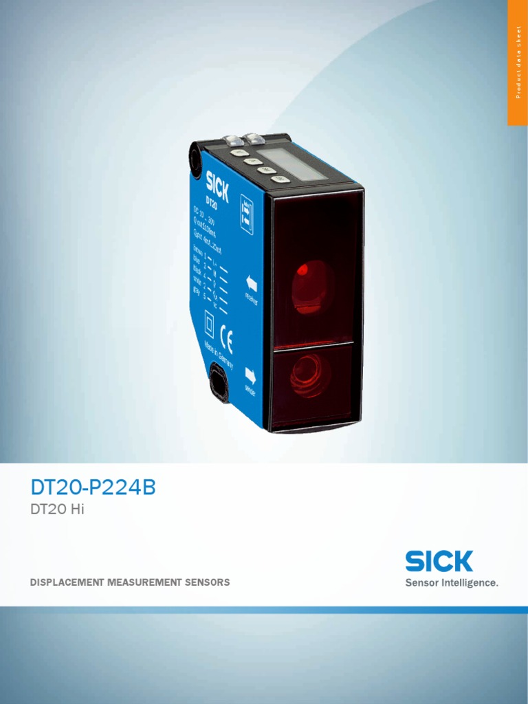 Datasheet DT20-P224B 1040405 En-Sick | PDF | Sensor | Bipolar Junction ...