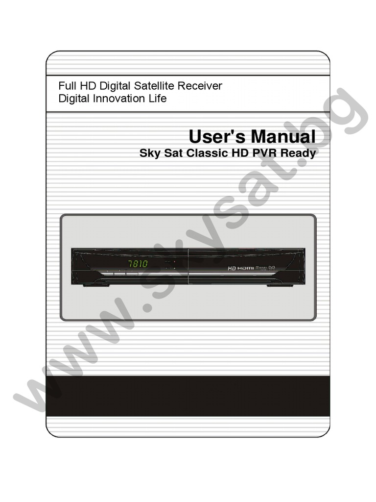 WWW - Skysat.bg: User's Manual | PDF | Hdmi | Computer File