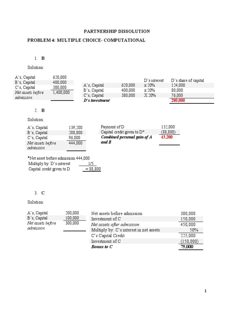 Assign 3 Answer Partnership Dissolution Millan 2021 | PDF | Depreciation | Balance Sheet