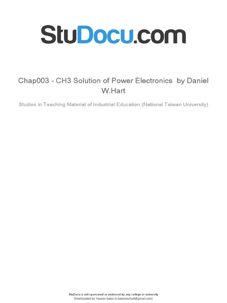 Chap003 - CH3 Solution of Power Electronics by Daniel W.Hart Chap003 - CH3 Solution of Power ...