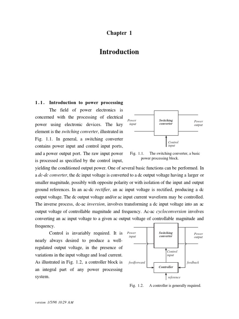 1 - 1 - Introduction To Power Processing: Fig. 1.1. The Switching ...