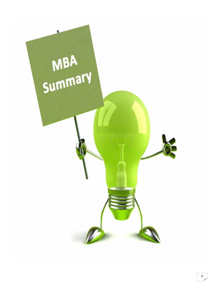 MBA Summary | Download Free PDF | Marketing | Swot Analysis