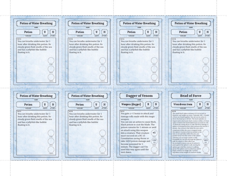 The Secrets of Skyhorn Lighthouse Combat Cards 1 | PDF