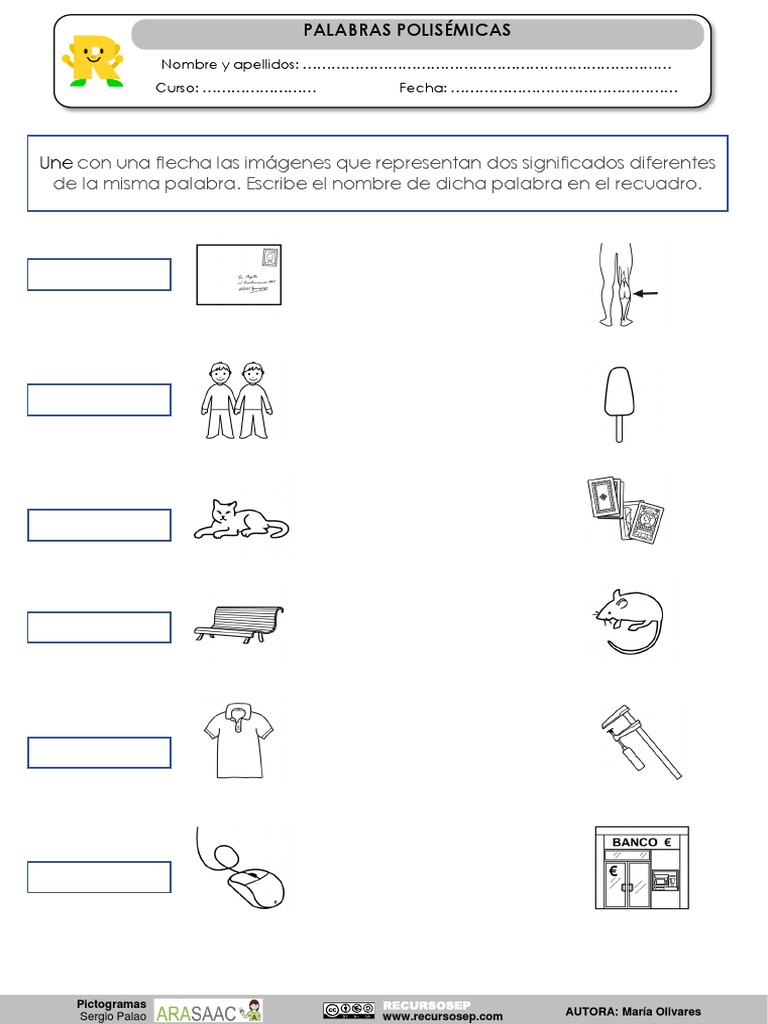 Palabras Polisemicas | PDF | Juegos y actividades