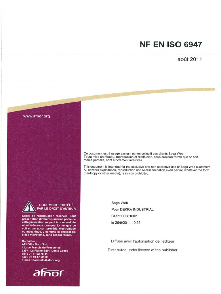 En Iso 6947 | PDF