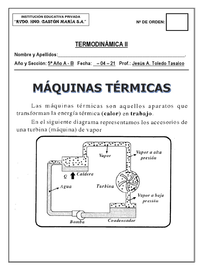 5ºaño Máquinas Térmicas | PDF