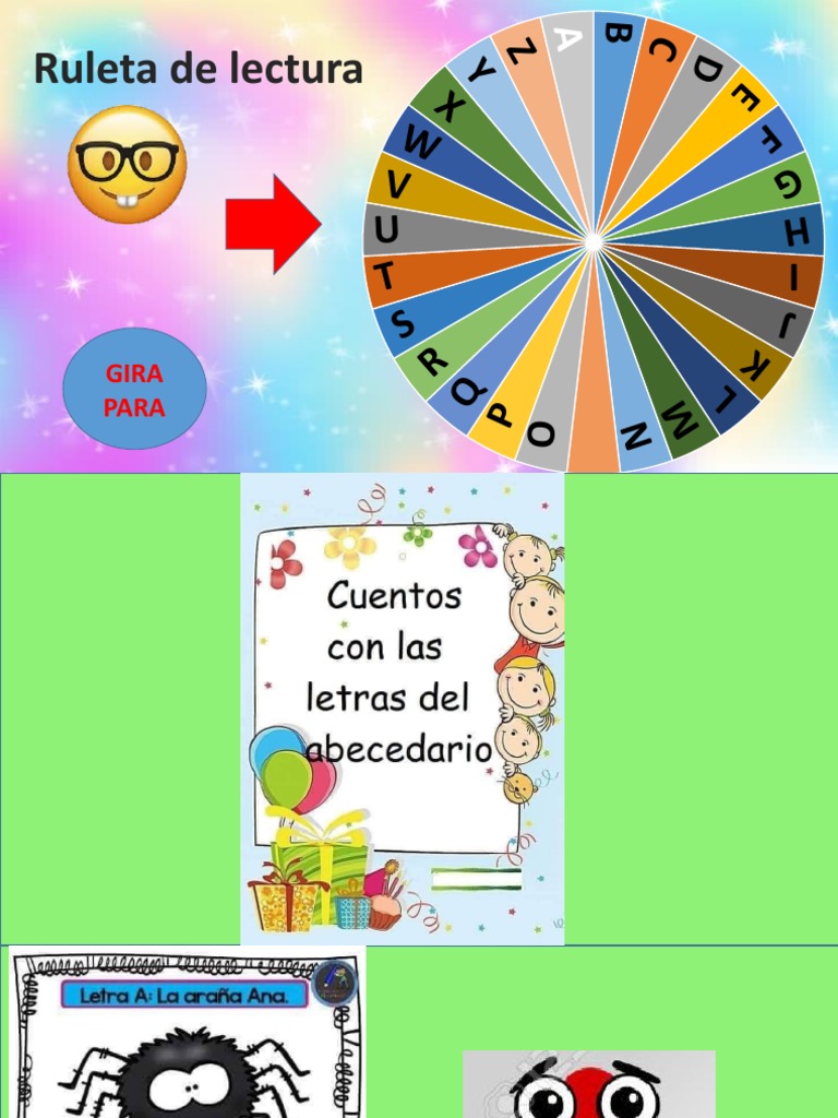 Ruleta de Lecturas Abecedario Completo (-Ñ) | PDF