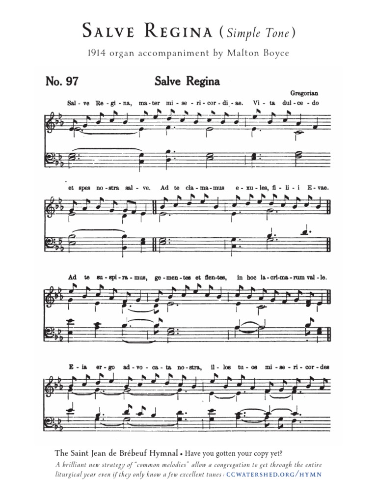 Salve Regina: Simple Tone) | PDF