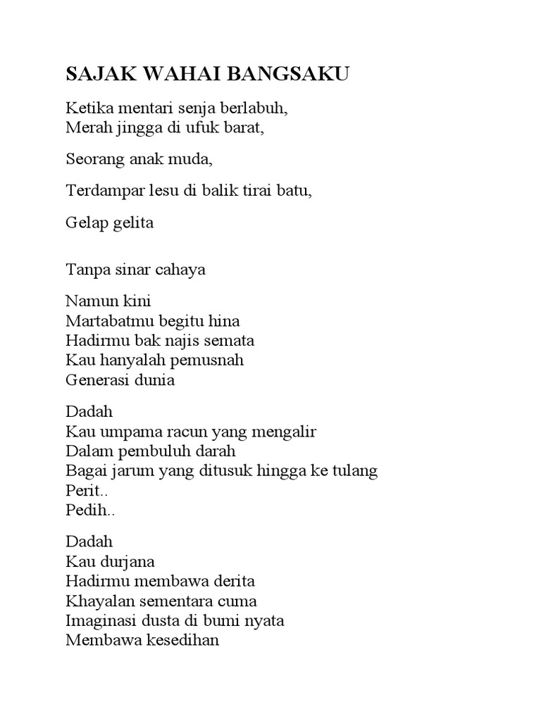 Sajak Dadah | PDF | Dewasa Muda