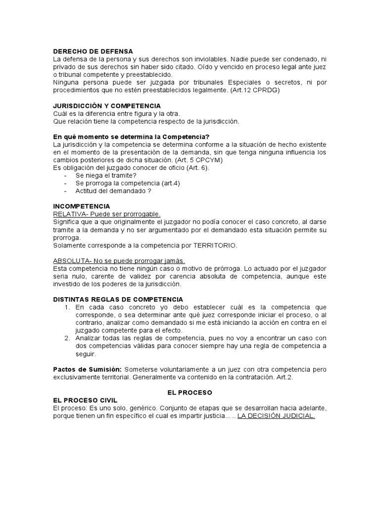 Derecho de Defensa y Proceso Civil | PDF | Ley procesal | Evidencia (ley)