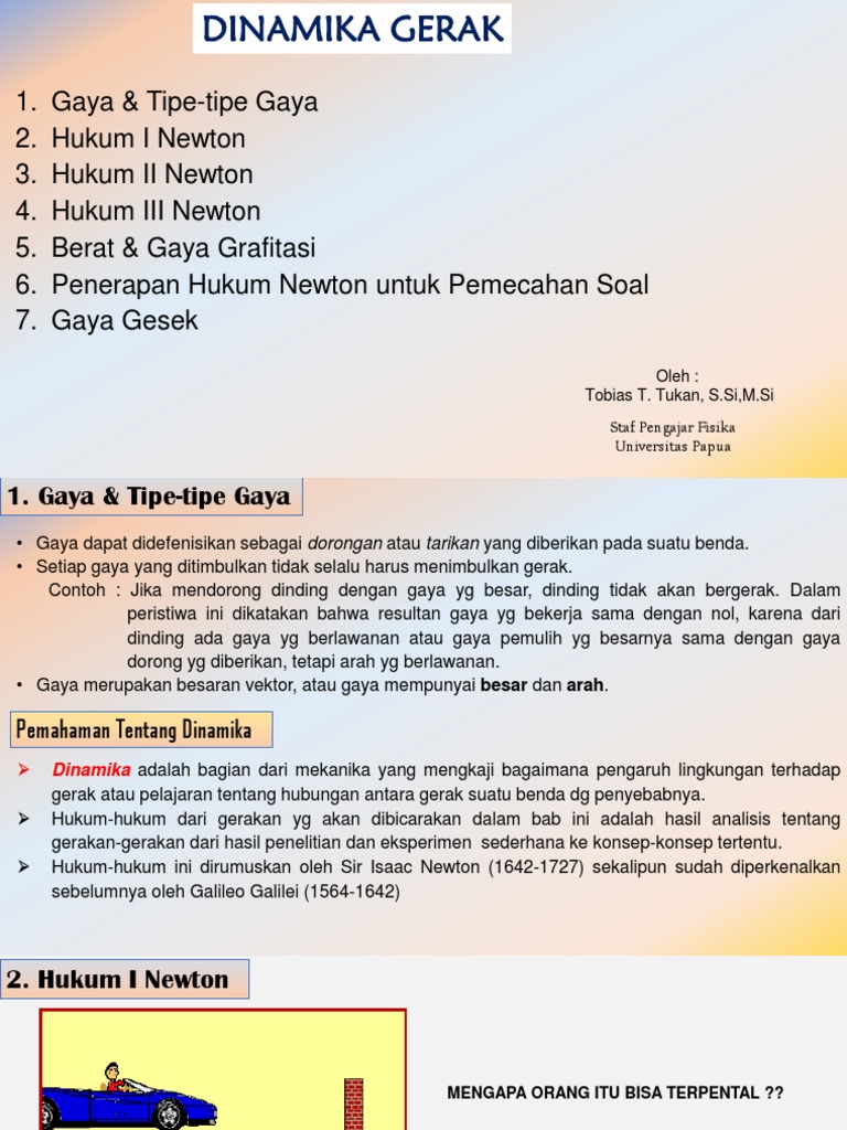 Bab 3 Dinamika Gerak | PDF