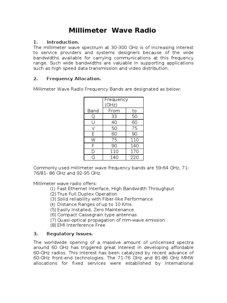 Mmwave Radio | PDF