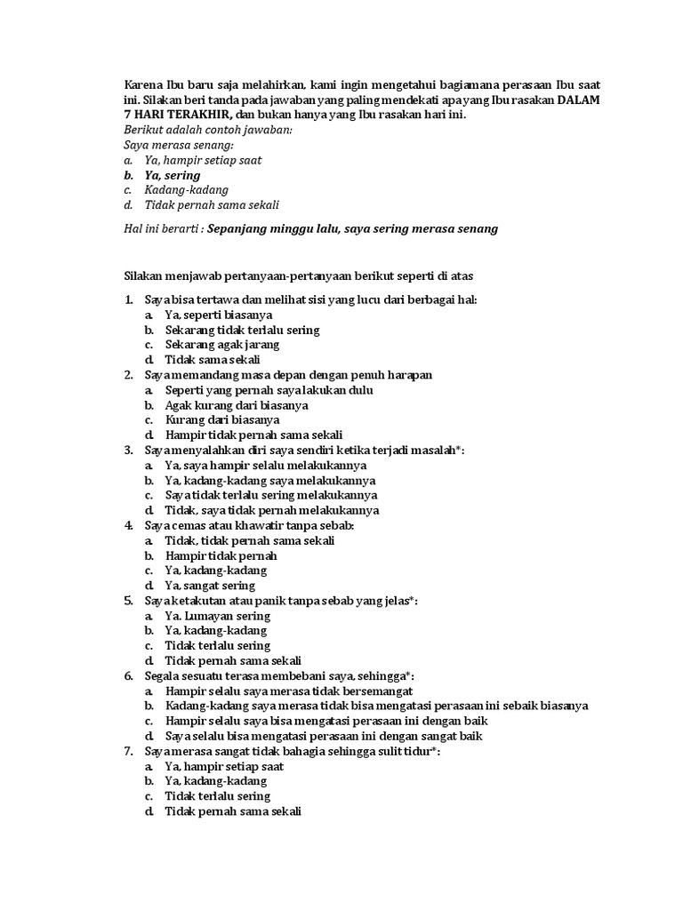 Epds Indonesian | PDF | Pengembangan Diri