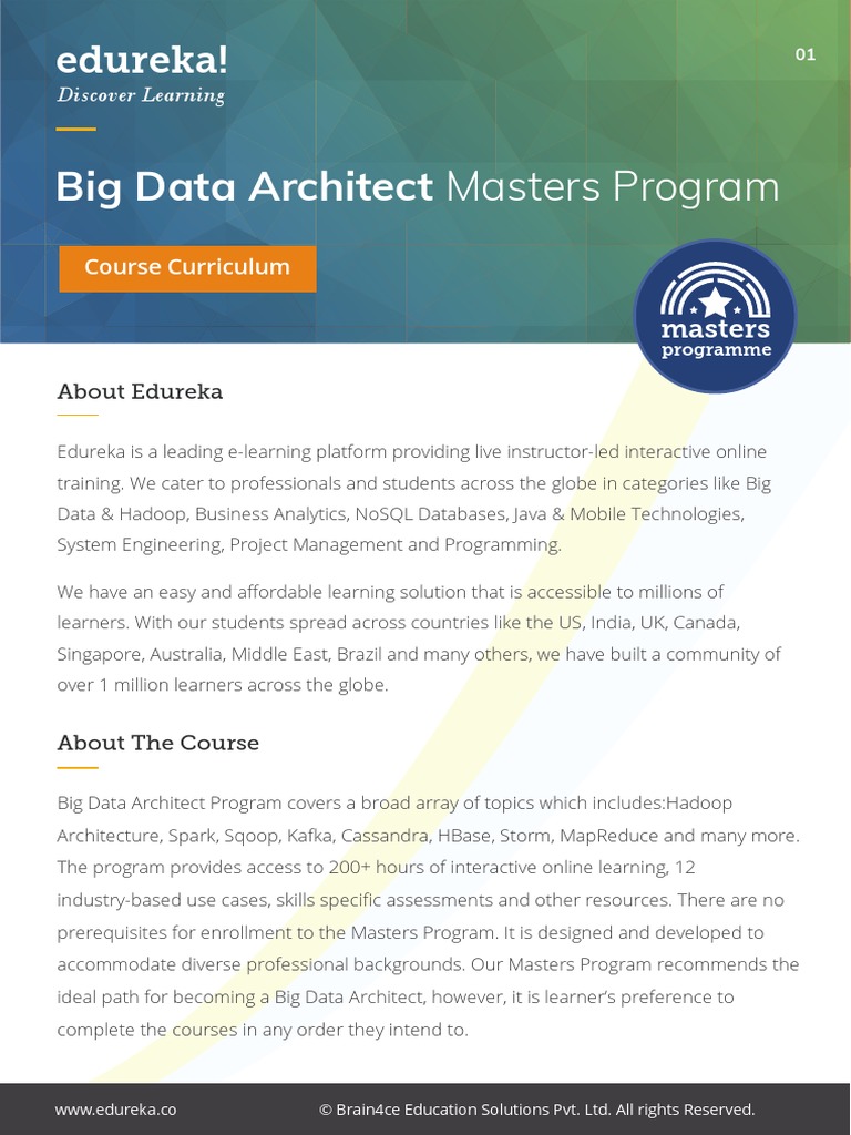Big Data Masters - Curriculum - 01 | PDF | Apache Hadoop | Apache Spark