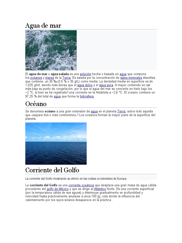 Accidentes Gerograficos | PDF | Agua de mar | Océanos