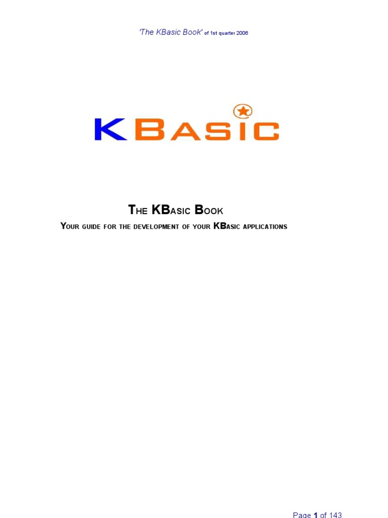 T KB B: 'The Kbasic Book' | PDF | Subroutine | Method (Computer ...
