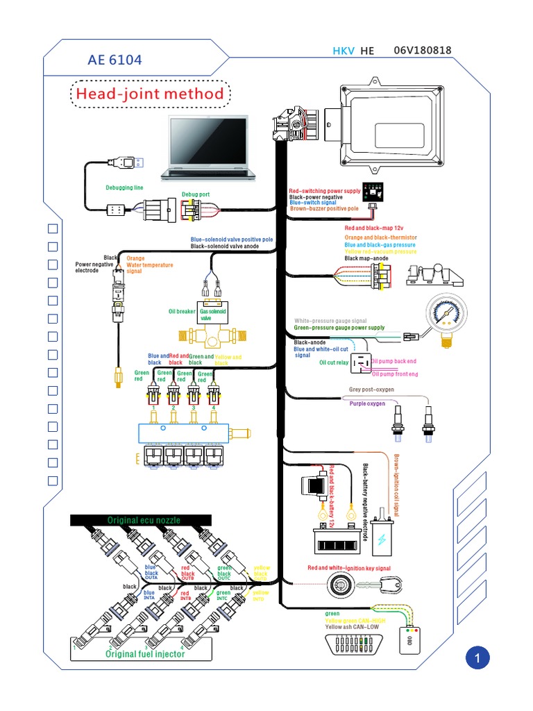 ECU Kits OBD System Wiring Diagram 06V180818 | PDF | Gases | Mechanical ...