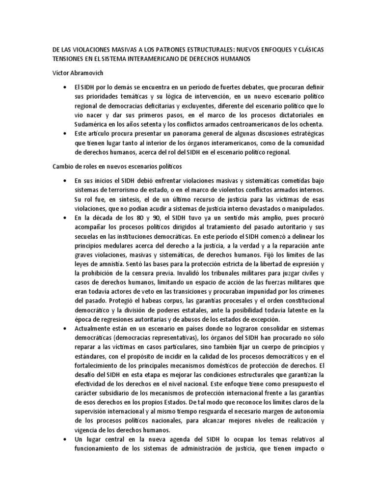 Nuevos Enfoques del SIDH en Derechos Humanos | PDF | Debido al proceso | Democracia