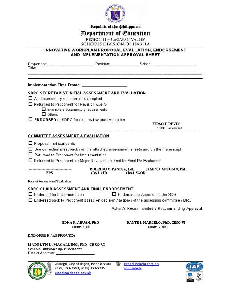 SDO Isabela Workplan Approval Process | PDF | Career & Growth | Business