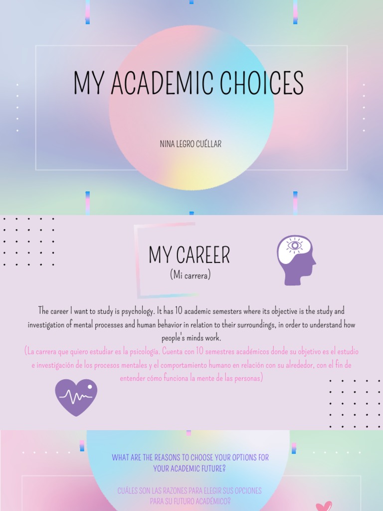 My Academic Choices | PDF | Educational Stages | Academia