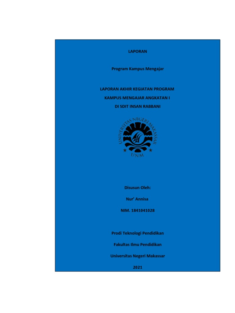 Laporan Akhir Icha | PDF | Karier & Perkembangan