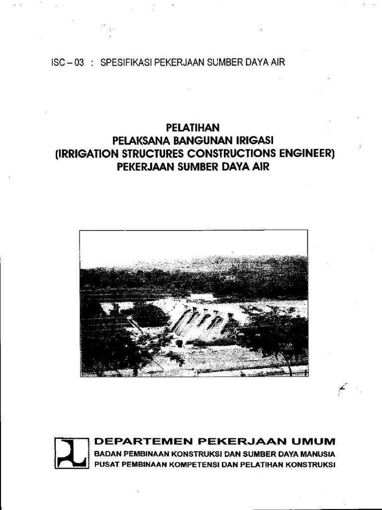 2004 03 Spesifikasi Pekerjaan SDA | PDF