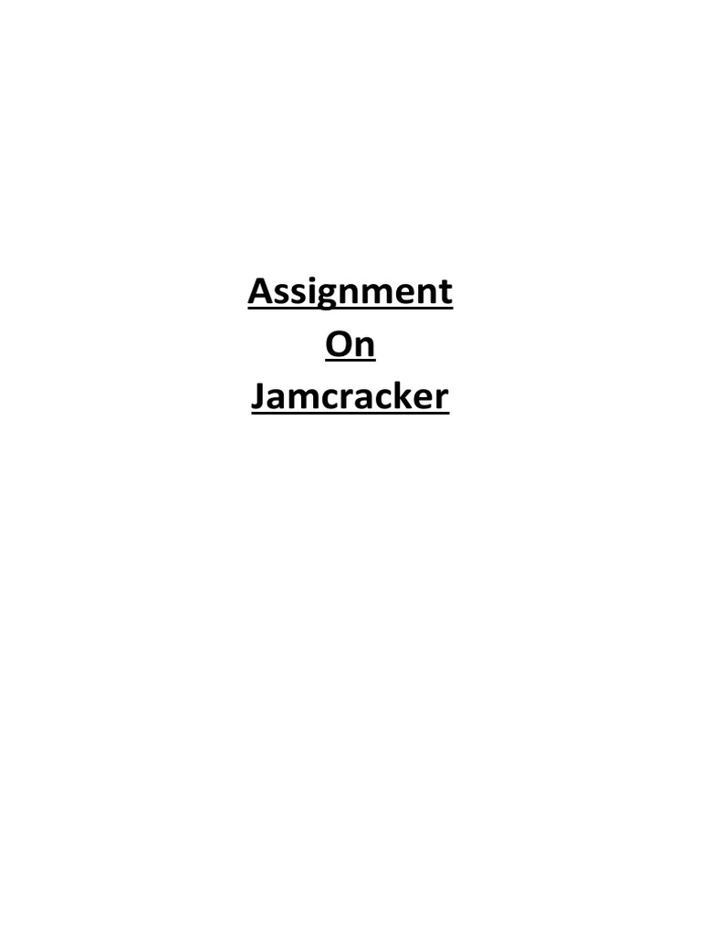 Assignment 2 Jamcracker | PDF | Business Model | Application Software