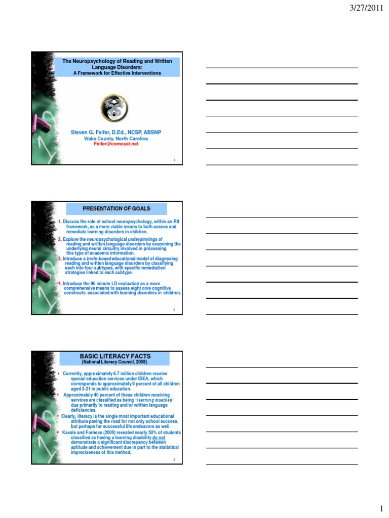 Dr. Steven Feifer | PDF | Dyslexia | Learning Disability