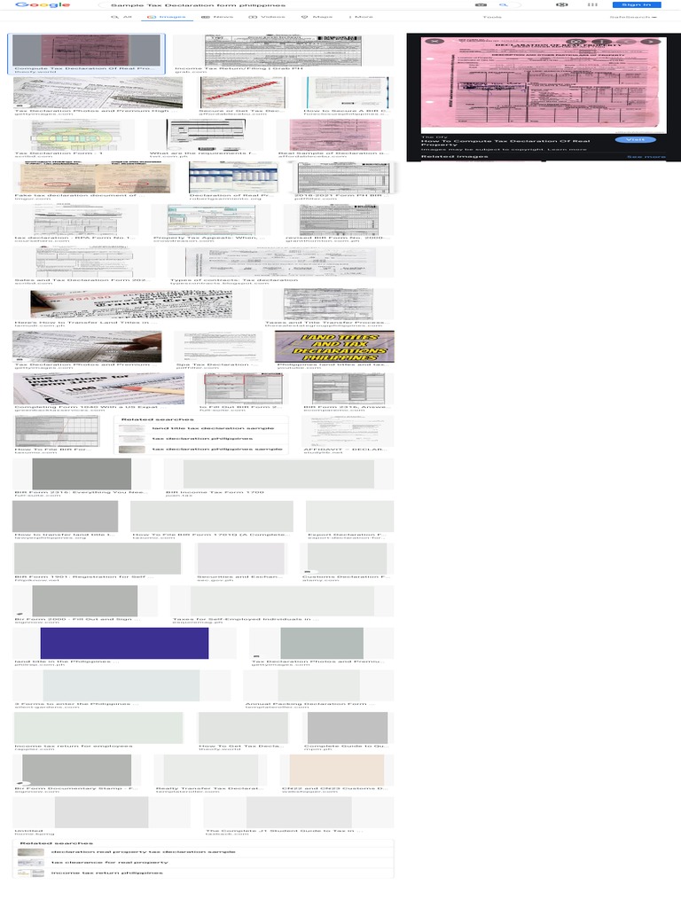 Sample Tax Declaration Form Philippines - Google Search | PDF ...