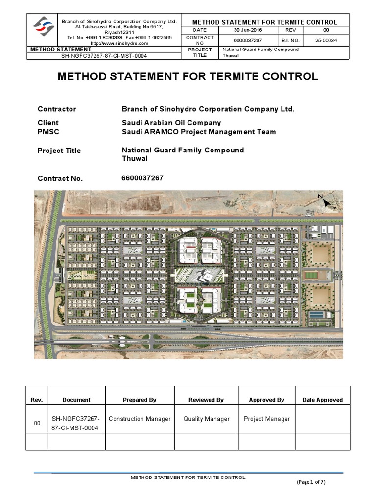 Method Statement For Termite Control | PDF | Road | Road Surface