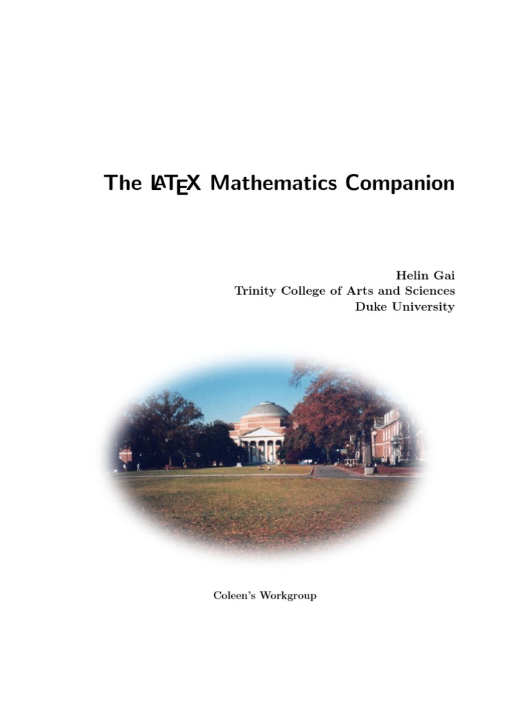 The Latex Mathematics Companion | Pdf | Te X | Derivative