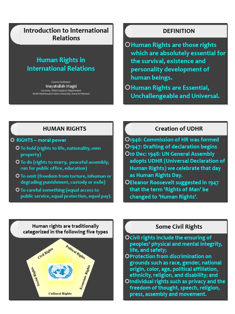 Human Rights in International Relations | PDF | Human Rights | United ...
