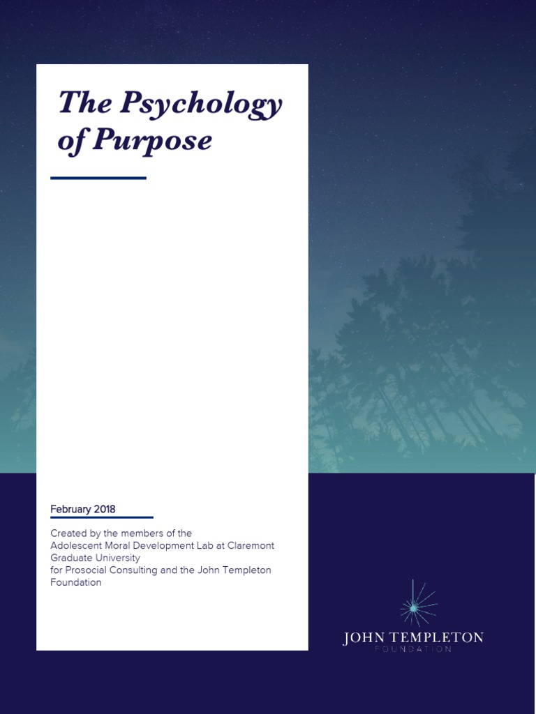 The Psychology of Purpose | PDF | Goal | Meaning Of Life